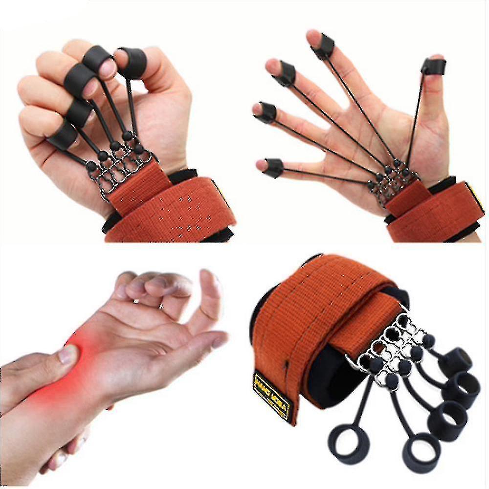 Finger Extensor Exerciser Hand Yoga Resistance Band Styrke Træner ...