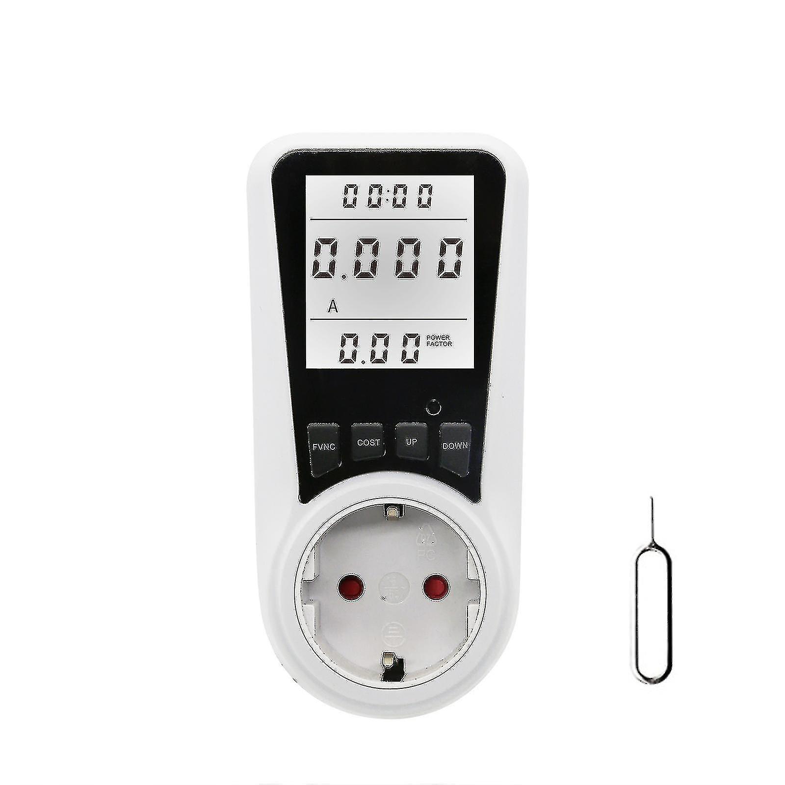 Electricity Meter For Socket, Current Meter, 16 A Energy Cost Meter ...
