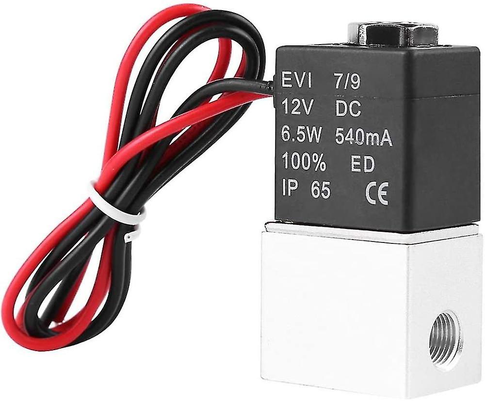 12v Dc Solenoid Valve 1/8" 2 Way Normally Closed Pneumatic Aluminum Solenoid Valve Electric Air ...