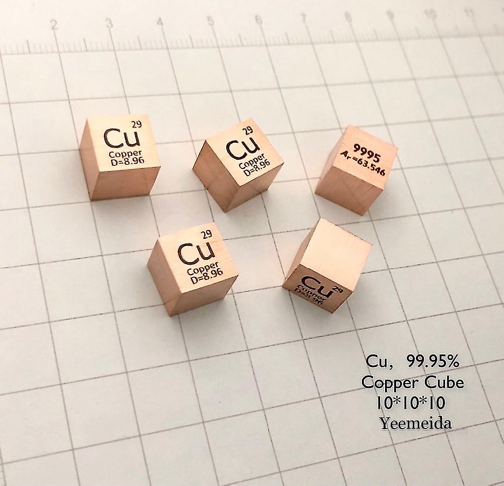 Pure 99.95% Cu Copper Cube Block Bulk Periodic Table Of Rare Earth ...