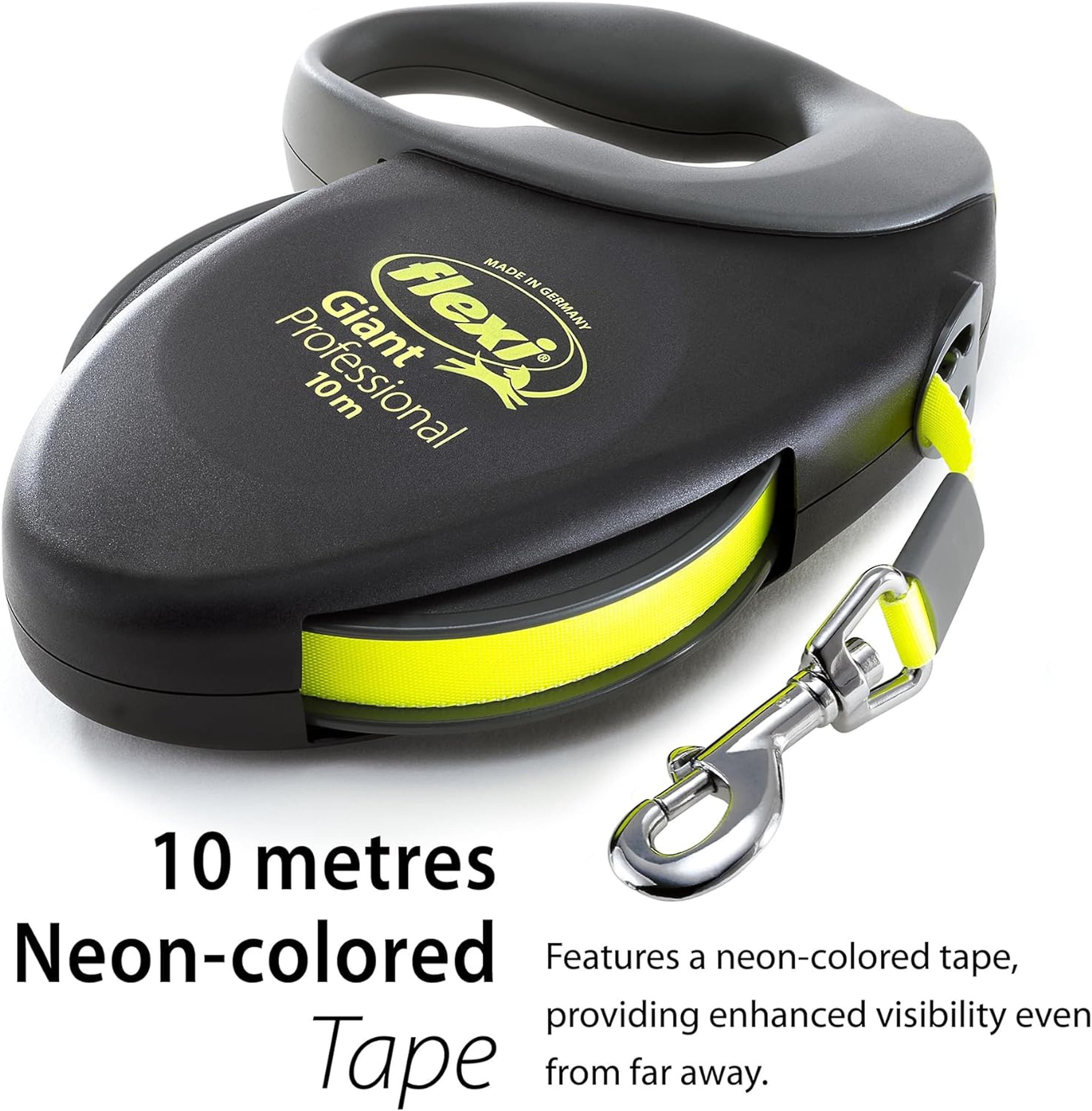 Flexi Retractable Giant Professional Dog Leash 10m, L Size Dog Leash for a Dog up to 50kg ...