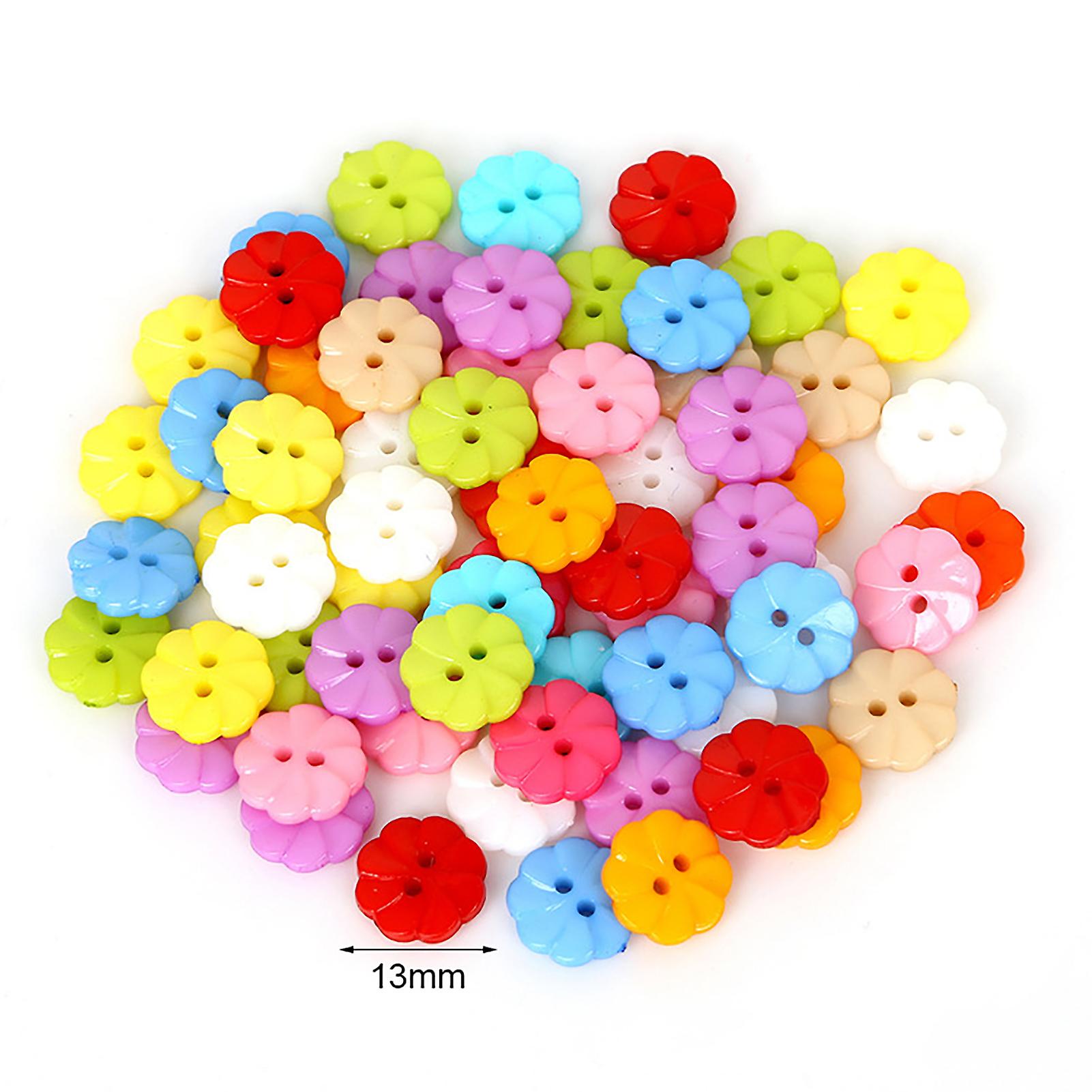 50Pcs/Bag Buttons Cute DIY Plastic Exquisite Cartoon Shape Sewing ...