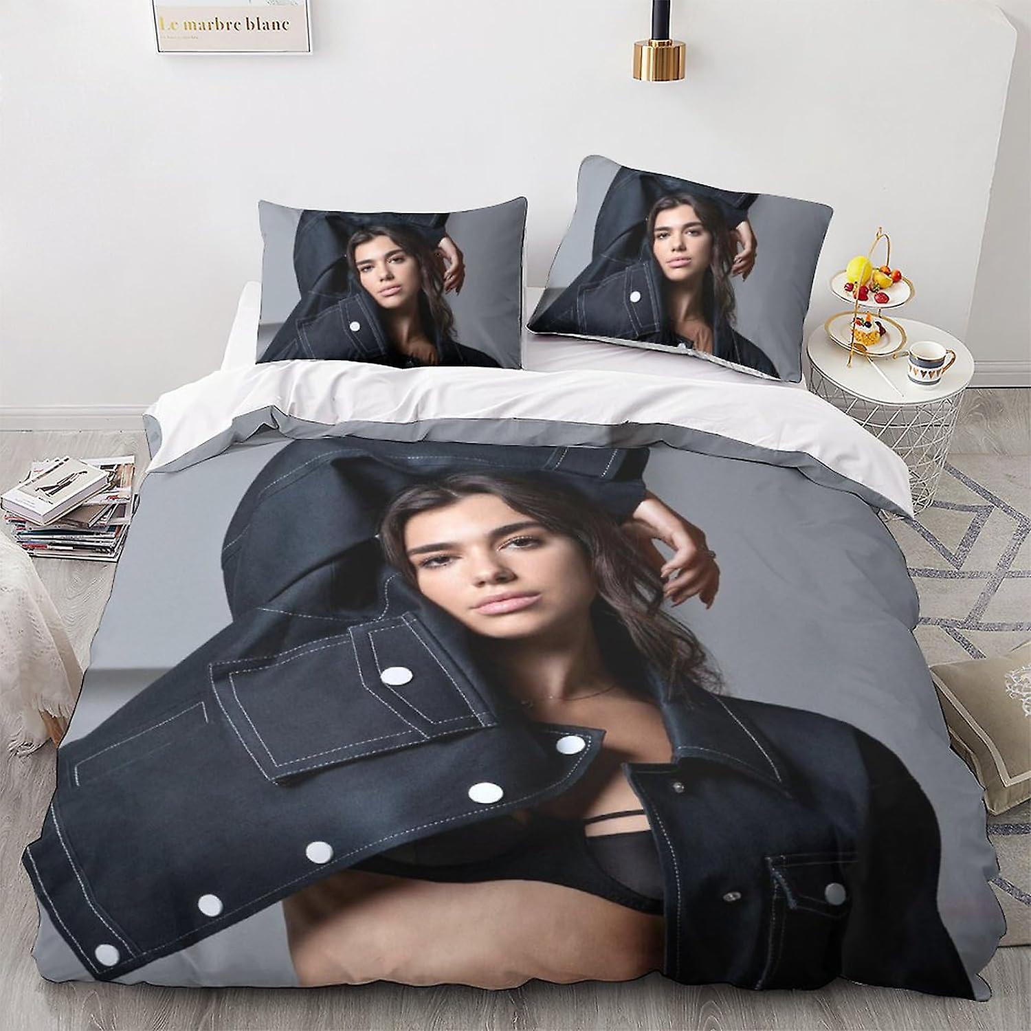 Entemah Dua Lipa Duvet Cover Set 3D Printed Bedding Singer-model Quilt ...
