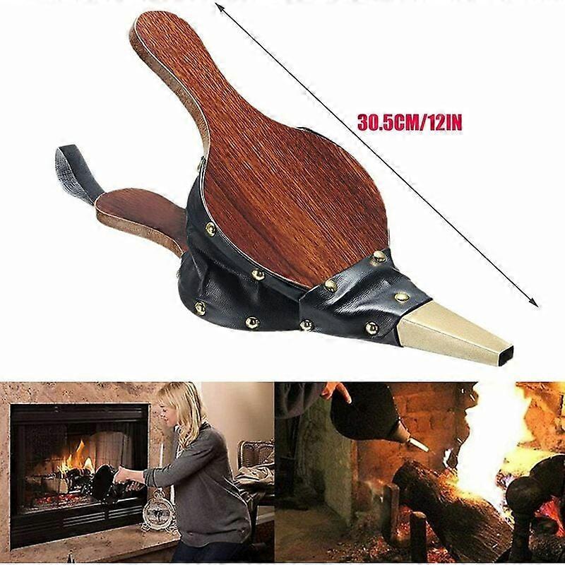 Fireplace Bellows Vintage Wood Blower Indoor Fireplace Bellows Wood ...