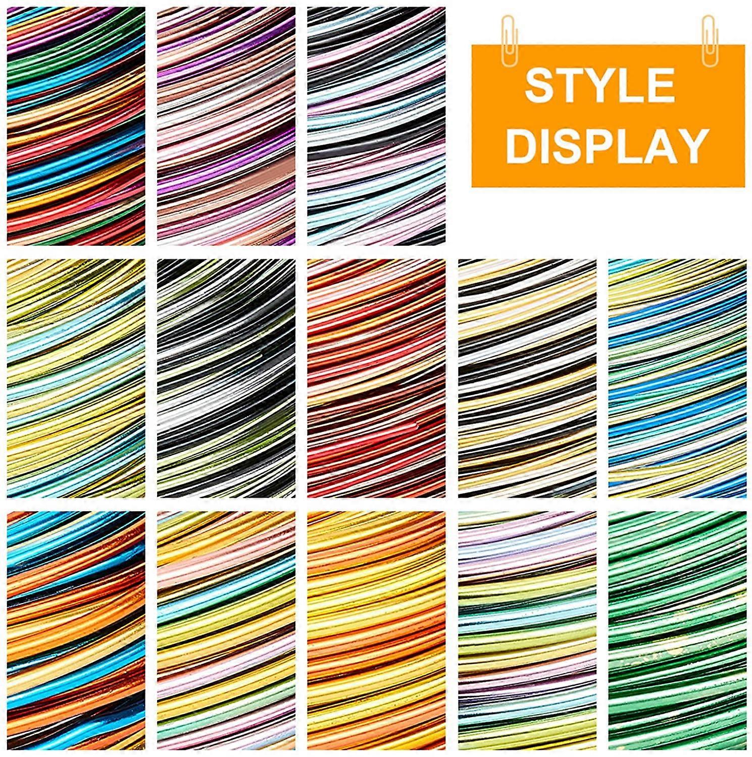 Multicolor Jewelry Craft Wire Gradient Color Aluminum Wire (15 Gauge ...