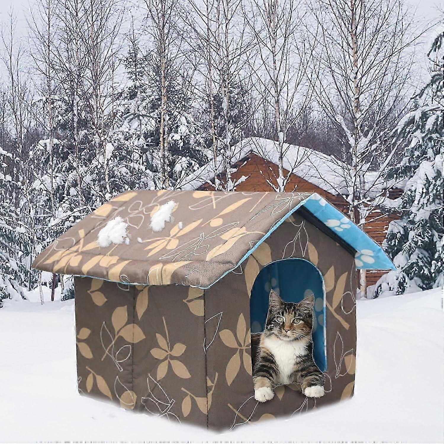 Cat Houses for Outdoor Cats Insulated Waterproof Warm Weatherproof ...