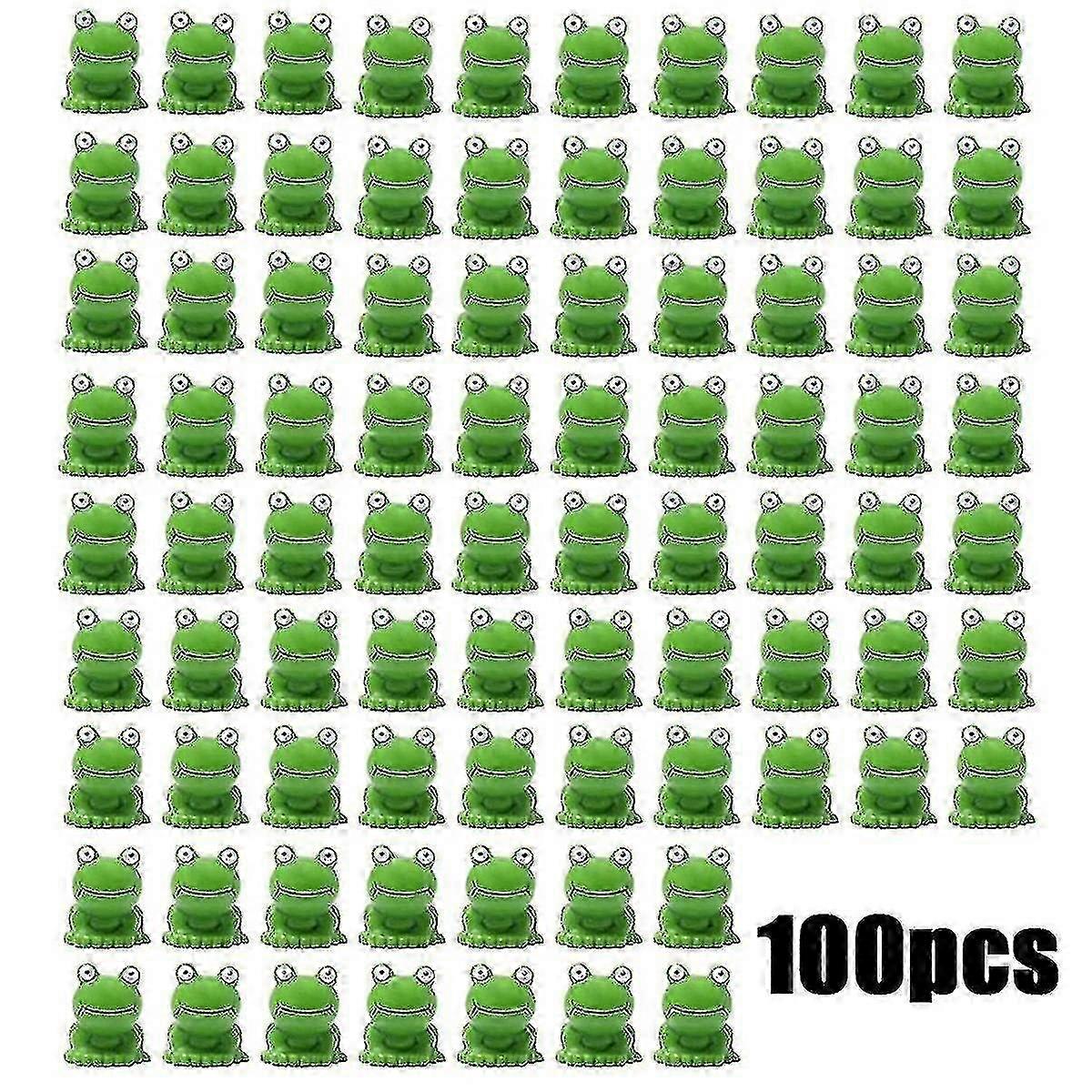 Mini Frogs 100 Pack, Mini Frog Garden Decor, Green Frog Figurines, Mini ...