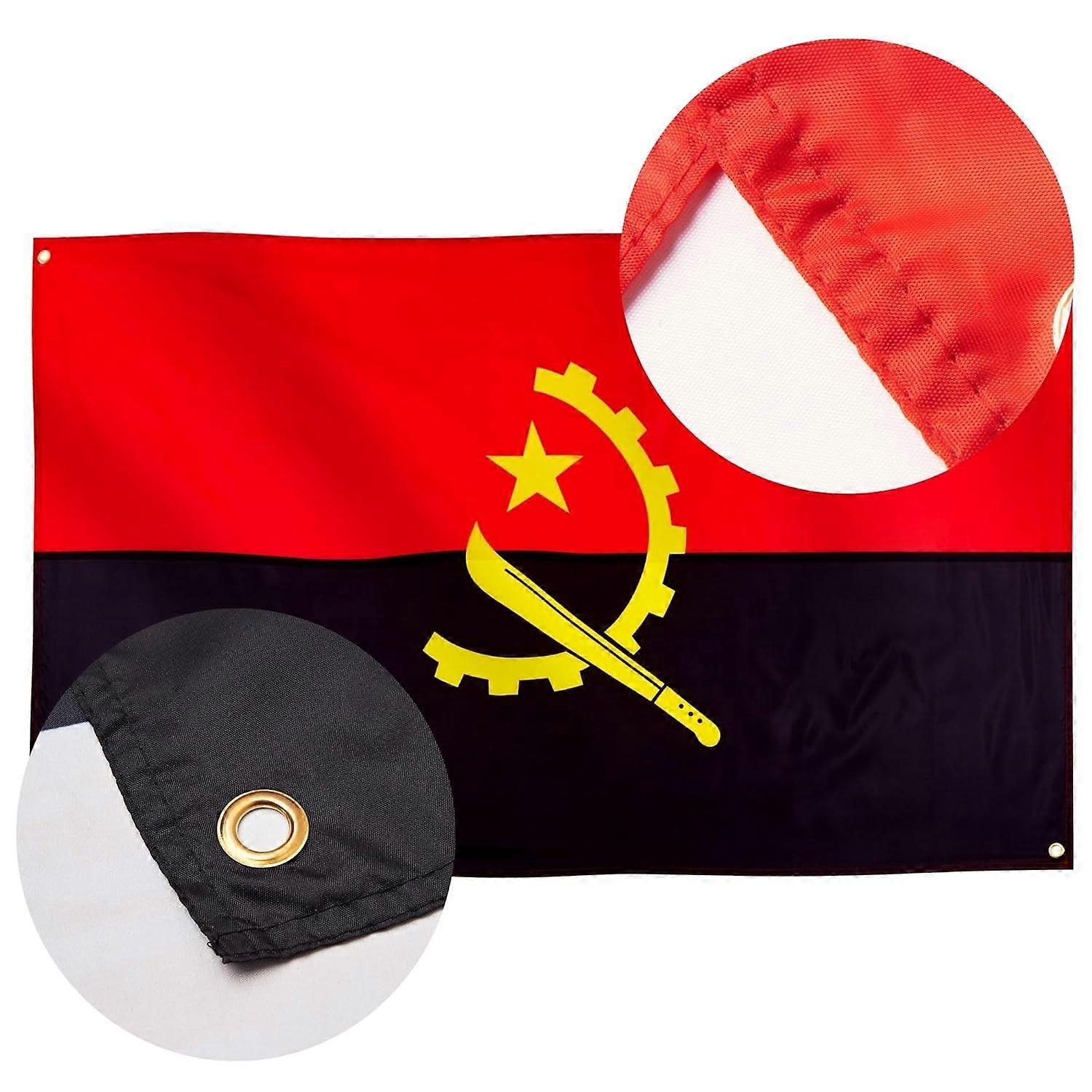 Angola Flag,Eyelet In Every Corner, Angolan Republic Flag, Premium ...