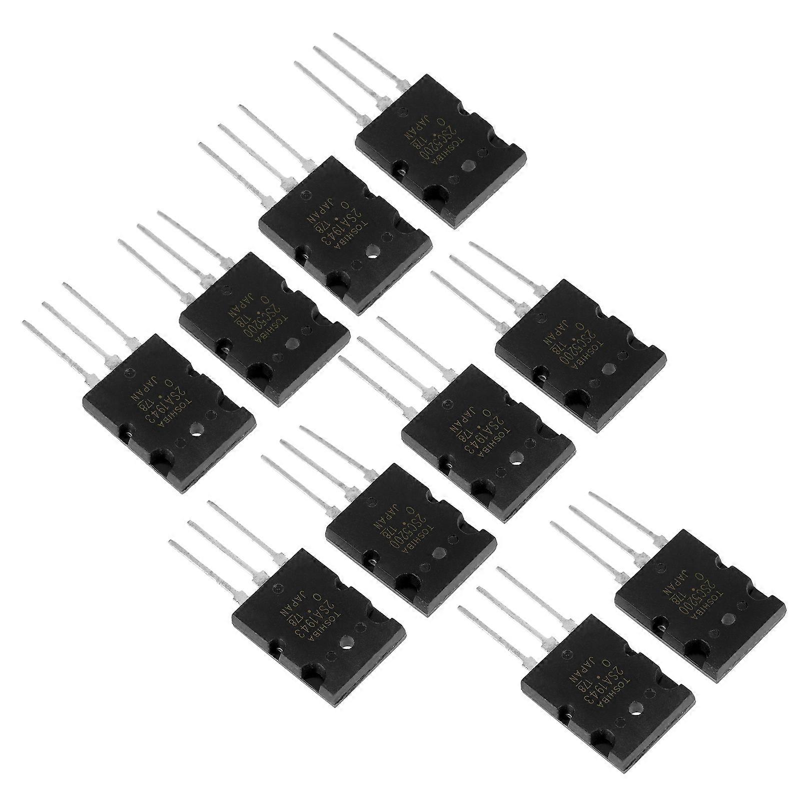 5 Pair Black 2SA1943 2SC5200 High Power Matched Audio Transistor ...