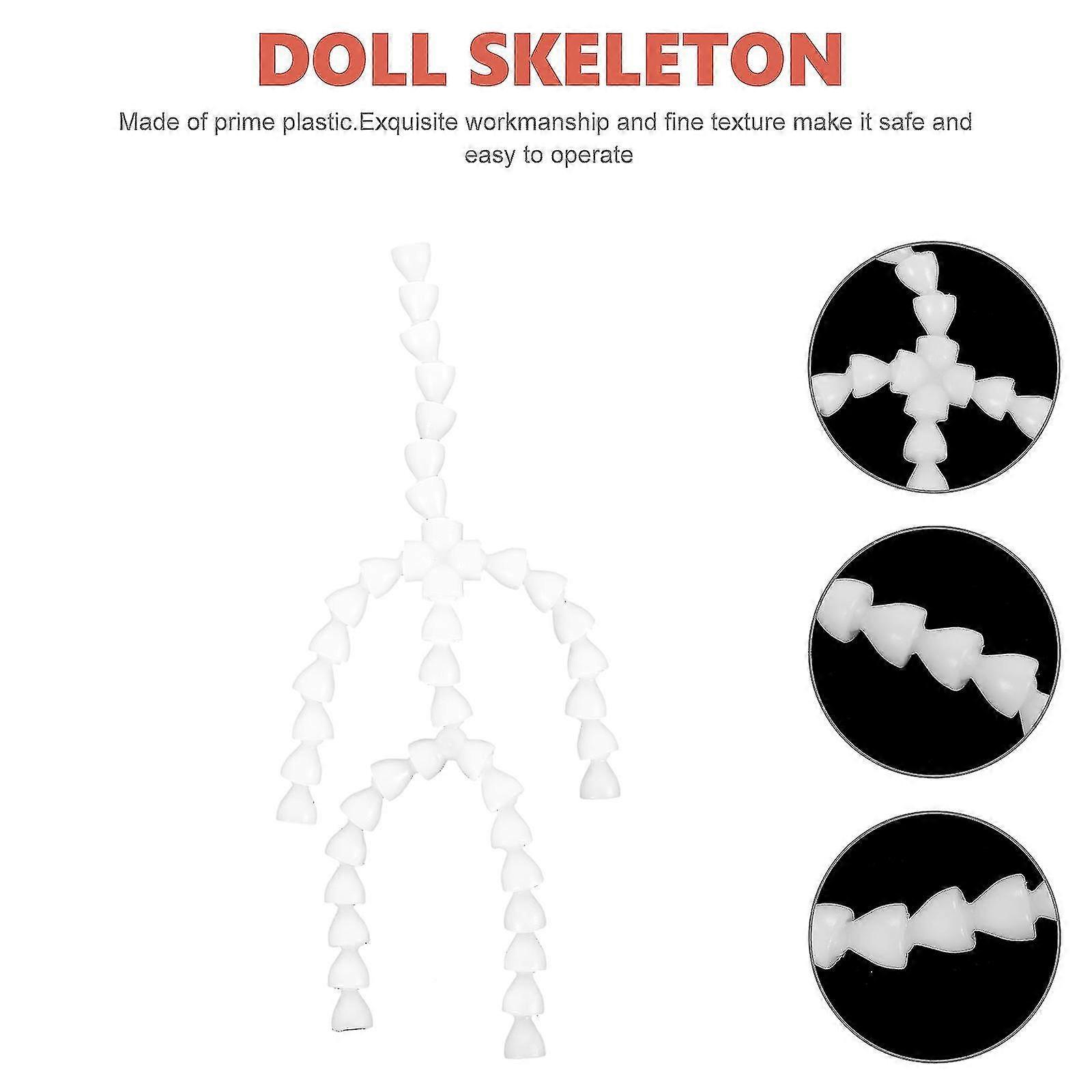 6pcs Doll Joint Skeleton Figure Movable Skeleton Plastic Puppet Frame ...