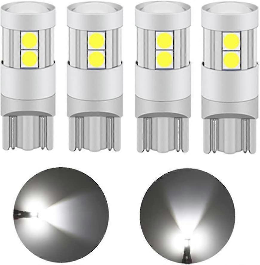 4 Pcs T10 Led Bulb 5w, 12v 24v White 6000k, With Projector Lens | Fruugo UK