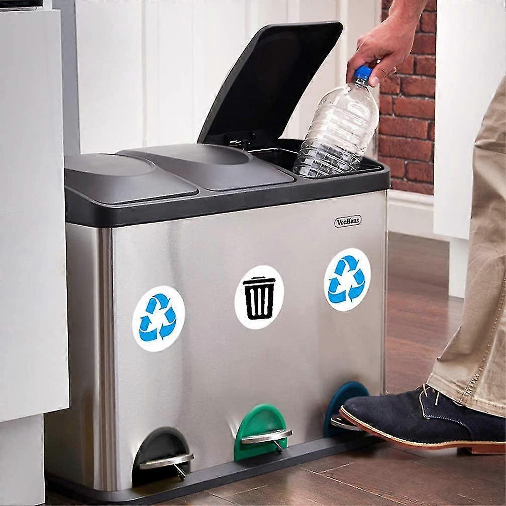 1 Set Of 6 Sheets Pvc Garbage Sorting Stickers Adhesive Trash Bin ...