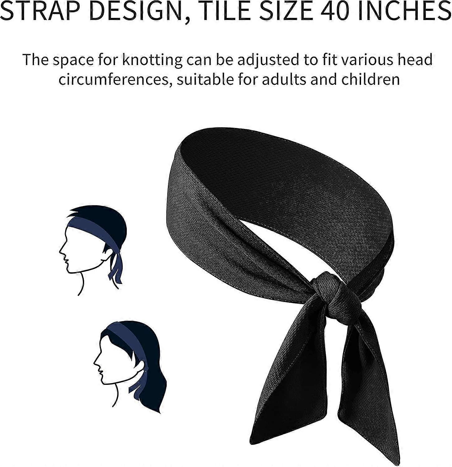 8 Pack Men Head Tie Headbands Workout Sport Hairbands Non Slip Moisture ...