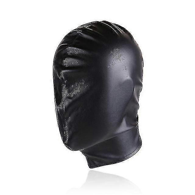 Leather Masks Hoods Fetish Full Head Headgear Mask Women Men Cosplay ...