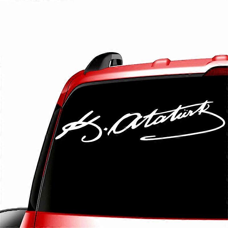 jpctDecal Turkey Mustafa Kemal Ataturk personal signature car sticker ...