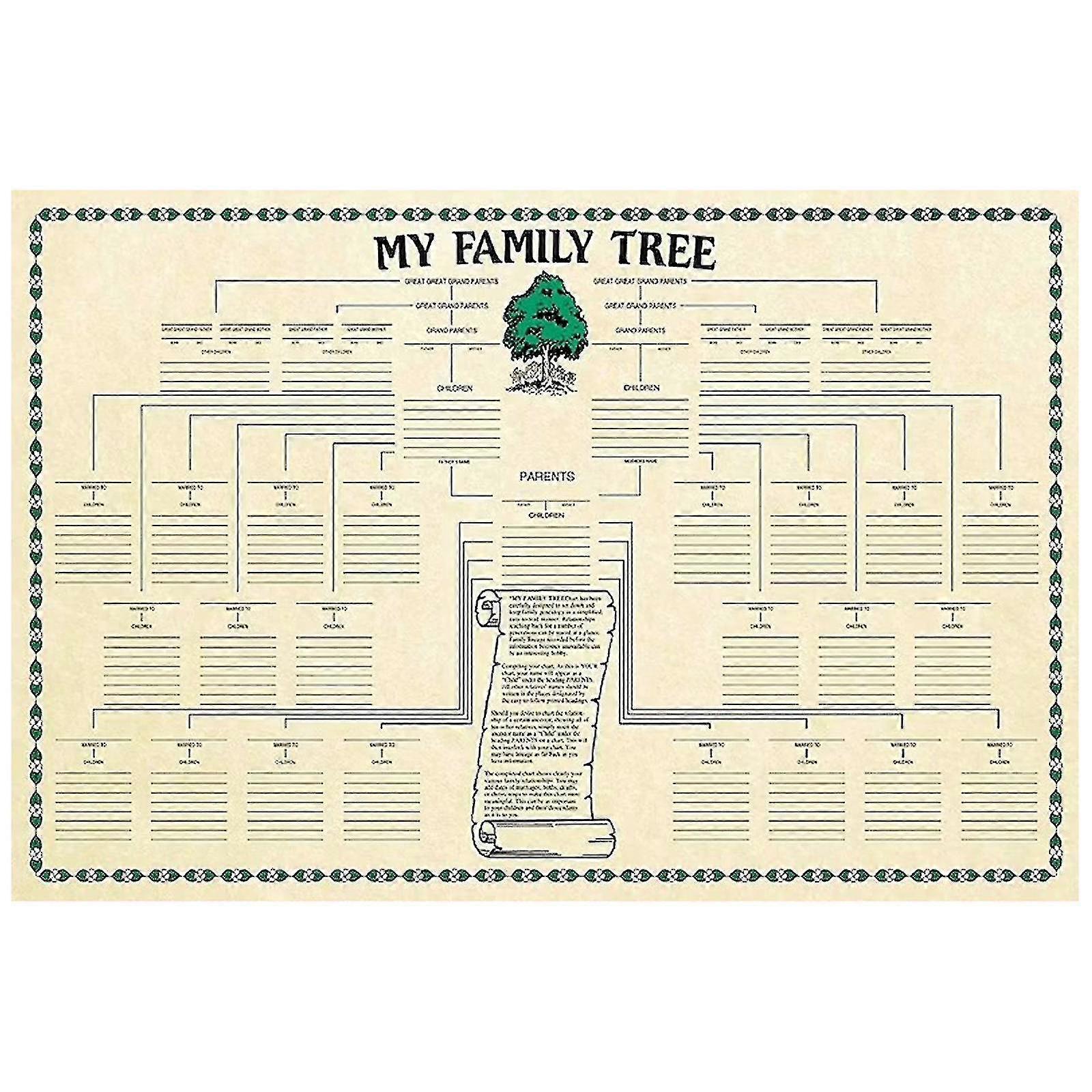 Family Tree Chart Genealogy,blank Family Tree Chart Beiges Practical ...