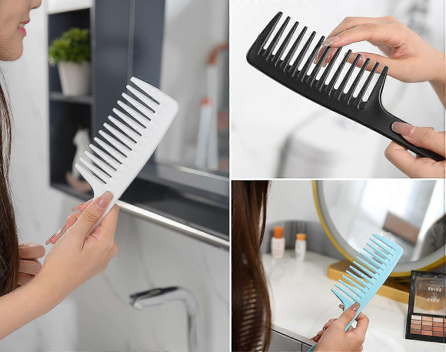 Wide Tooth Comb and Large Hair Detangling Comb, Suitable for Curly Hair ...