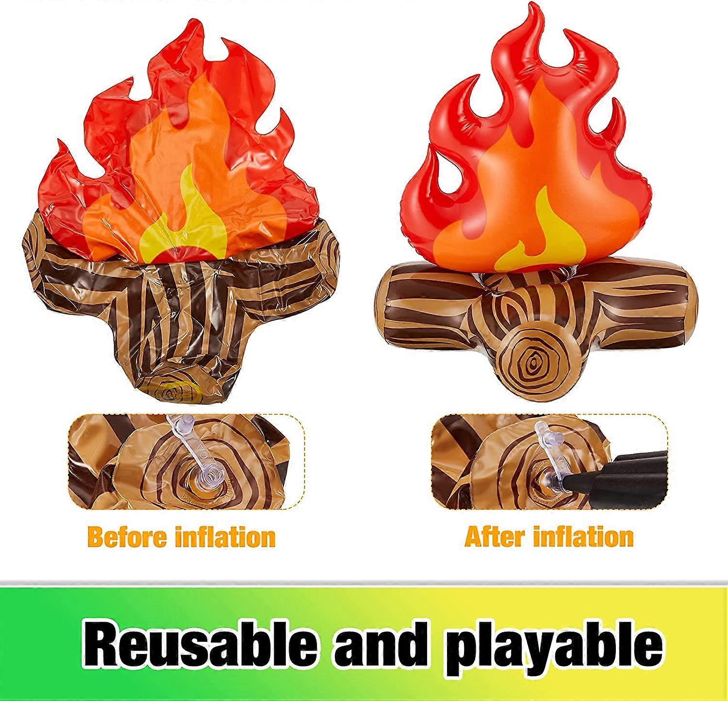 Inflatable Campfire Camping Props, Bonfire Party Decor, Campfire Party ...
