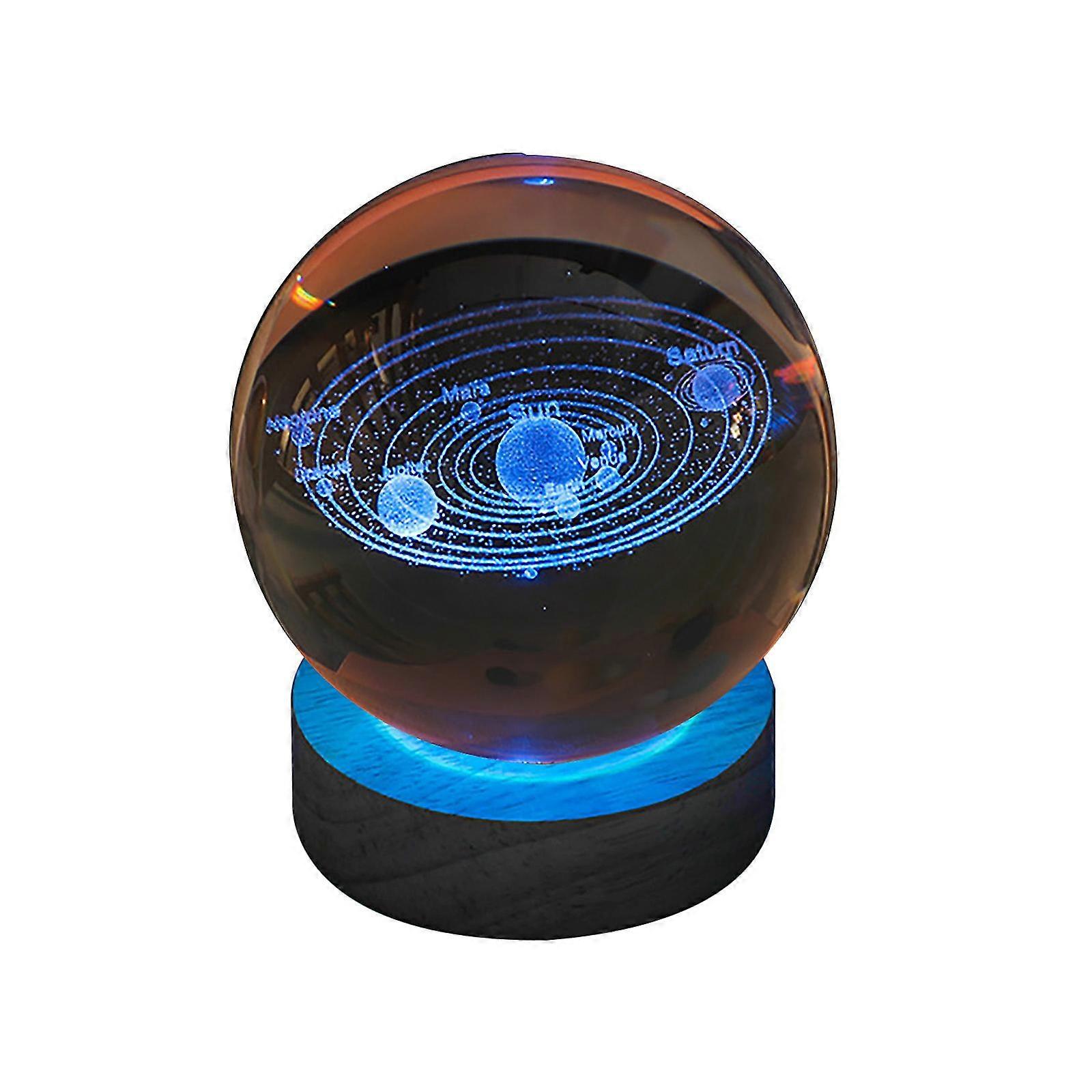 3d Glowing Planetary Galaxy Astronaut Crystal Ball Night Lights, Led ...