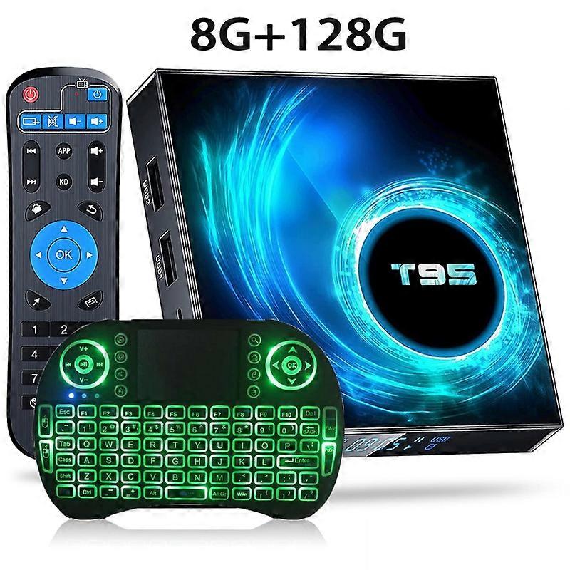 T95 tv box 2023 Android 10 iptv 8GB 128GB allwinner H616 quad core ...