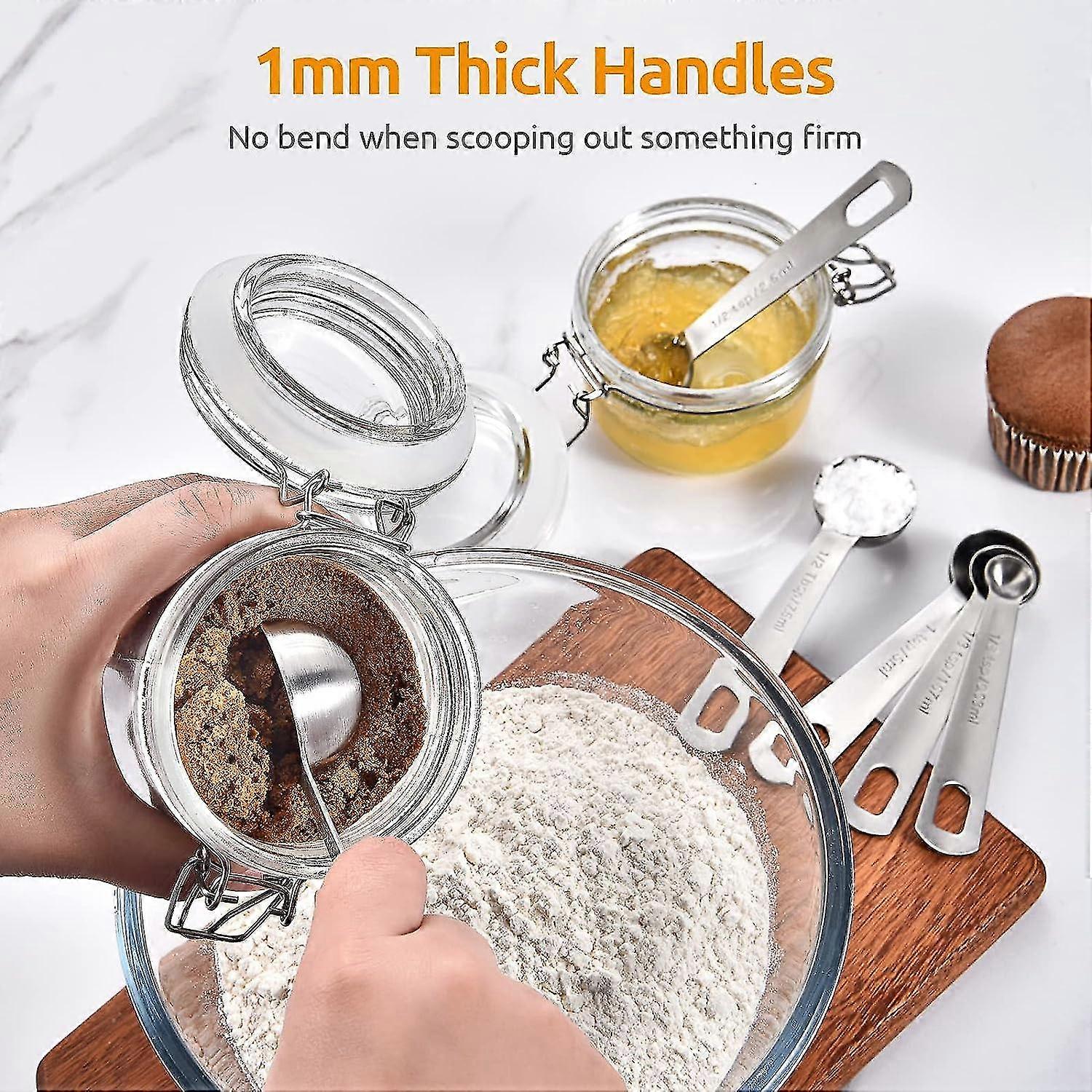 9 measuring spoons: U-Taste 18/8 stainless steel measuring spoons (1/16 ...
