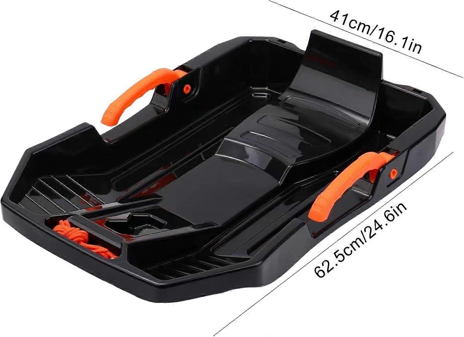 Snow Sled, Kids Toboggan Sled, Single Person Sled, Pull Rope Handle ...