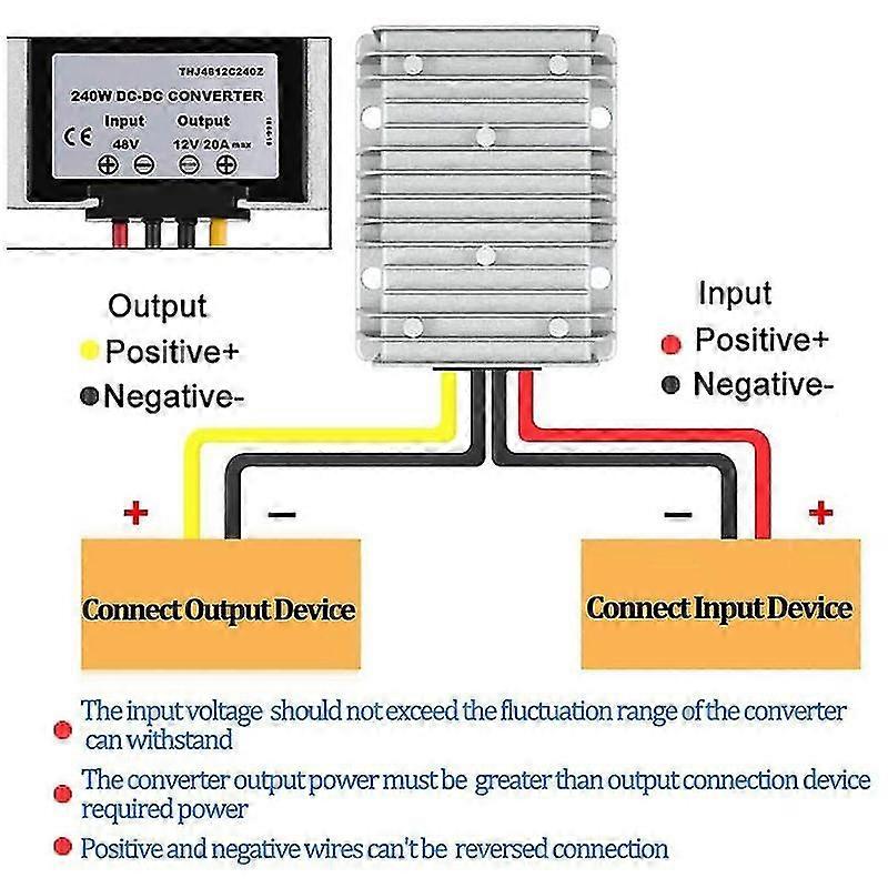 48v To Dc 12v 20a 240w Dc/dc Converter Regulator Reducer Converter Dc ...