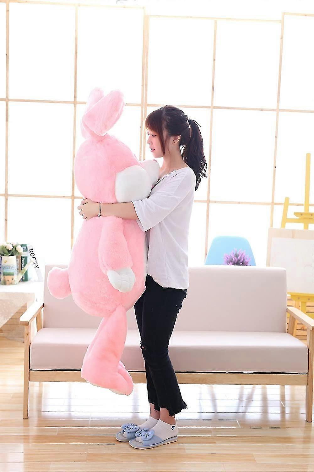 Giant Pink Rabbit Plush Toy Bunny Stuffed Animal Doll For Boys Birthday ...