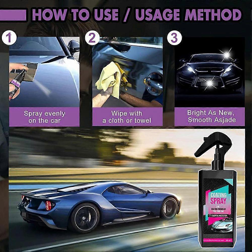 3 in 1 Ceramic Car Coating Spray 100ml Car Scratch Repair Nanos Spray ...