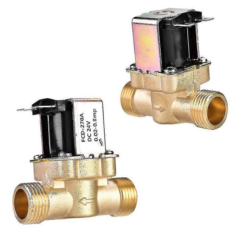 G1/2" Dc 24v Normally Closed Brass Electric Solenoid Magnetic Valve For Water Control Yw ...
