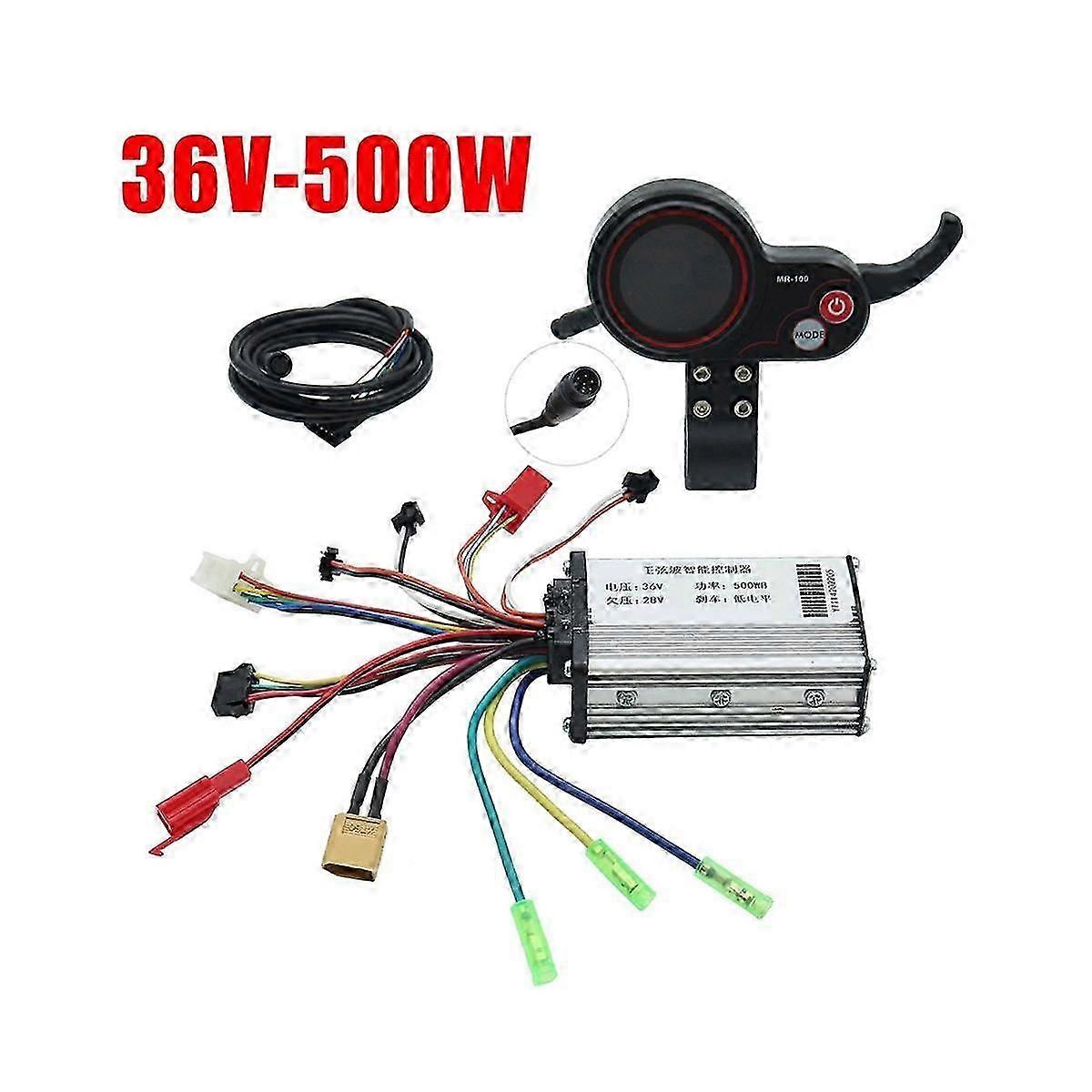 36V 500W Controller MR-100 LCD Display Meter Dashboard Kit compatible ...