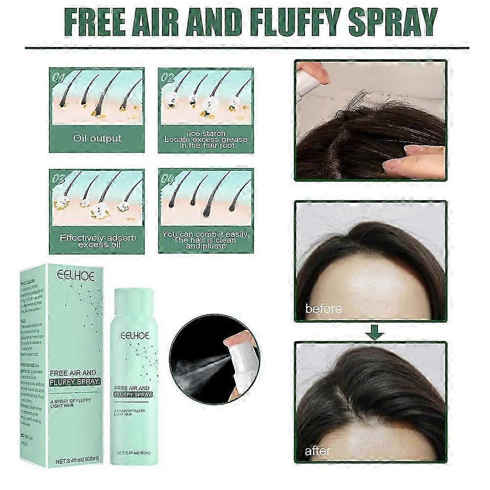 1-3Pcs Air Feeling Fluffy Spray Hair Fluffy No Wash Dry Shampoo Hair ...