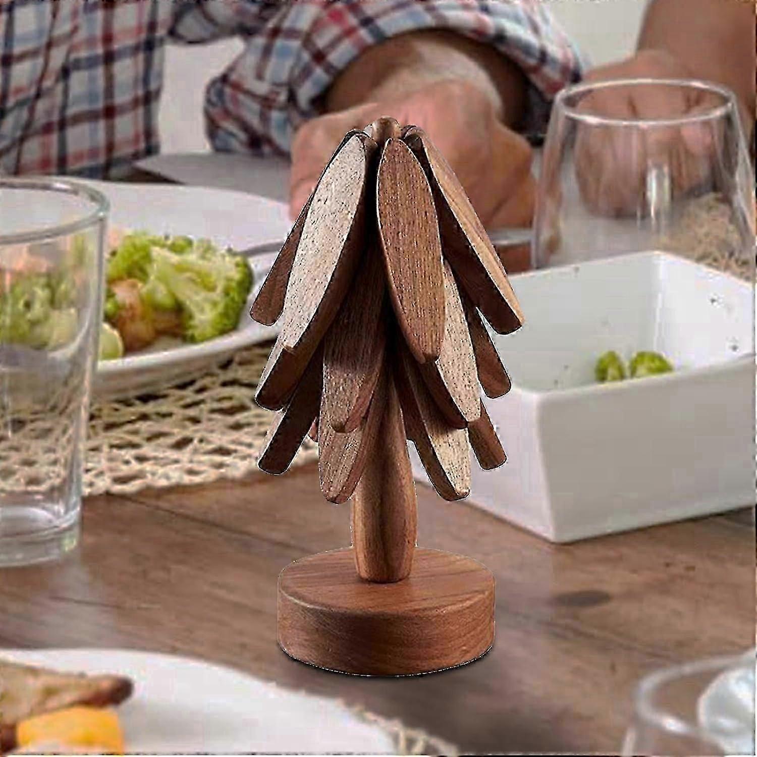 Wooden Trivet | Beech Wood Tree Shaped Trivet | Trivets For Hot Dishes ...