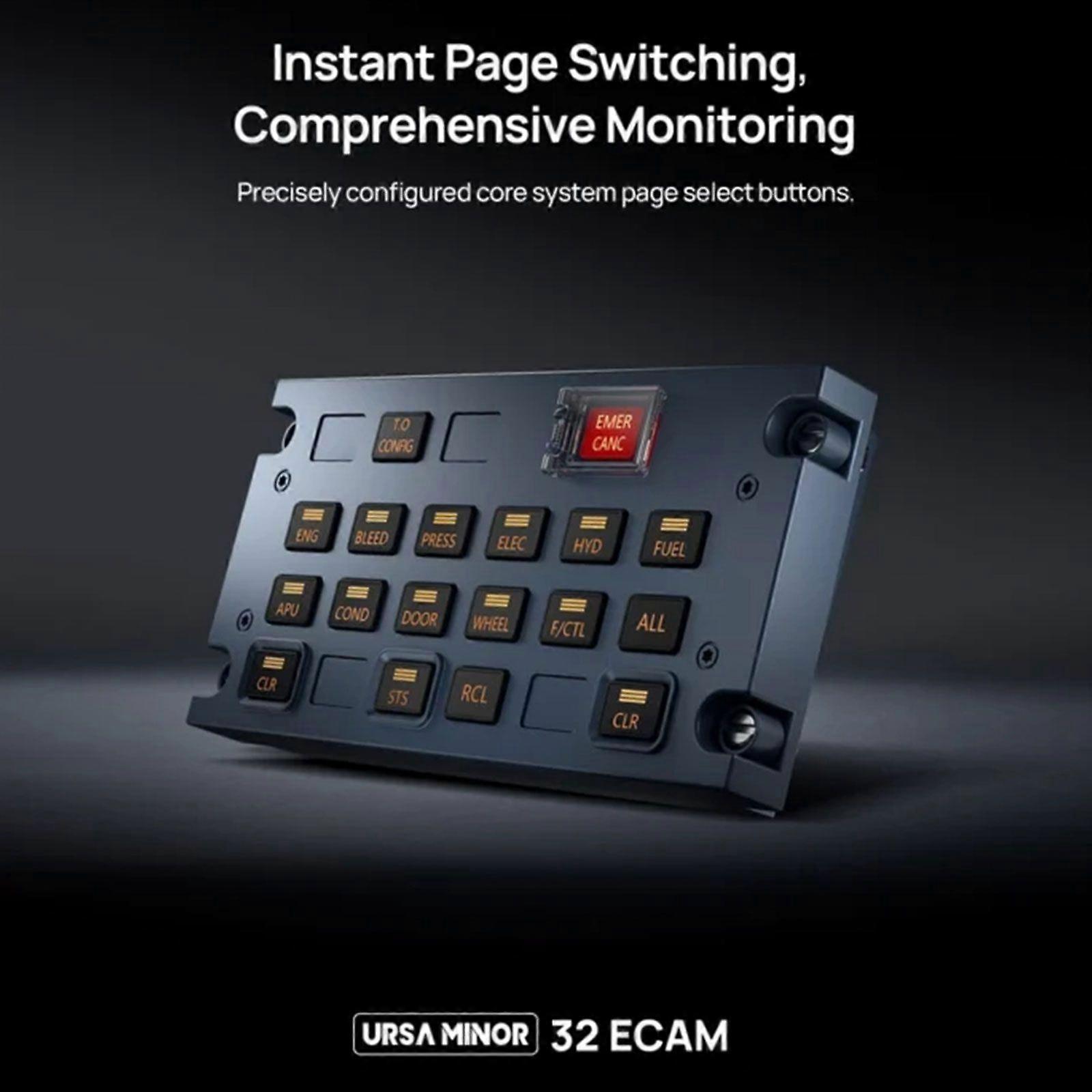 WINWING 2025 Airbus ECAM 32 Metal Flight Simulator Panel Modular ...