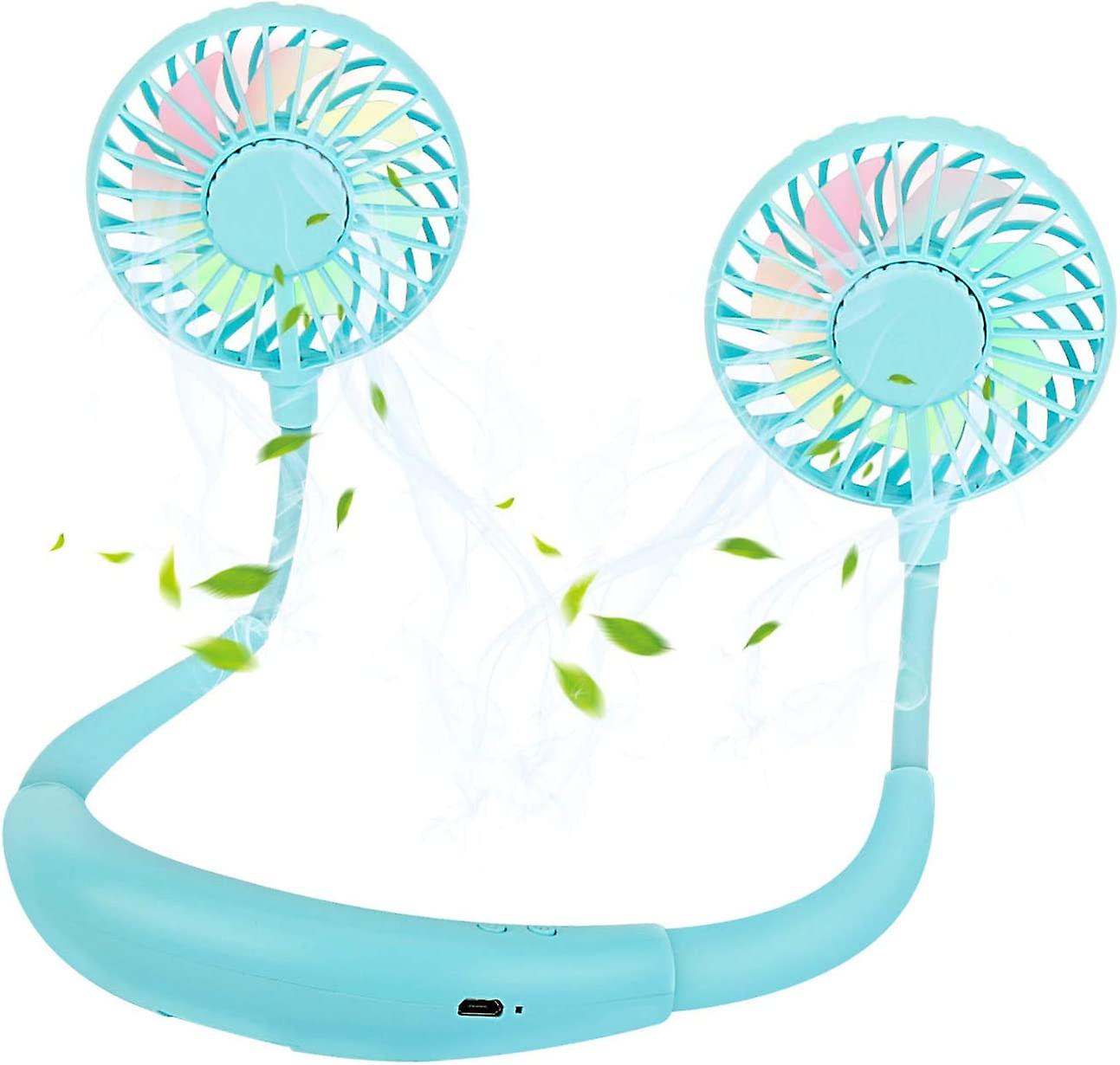 Usb Mini Fan, Fan Neck Hanging Mini Fan Quiet Portable Fan 2 ...