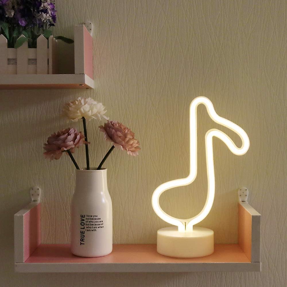 Music Note Neon Lights Led Musical Notation Shaped Night Lamps ...