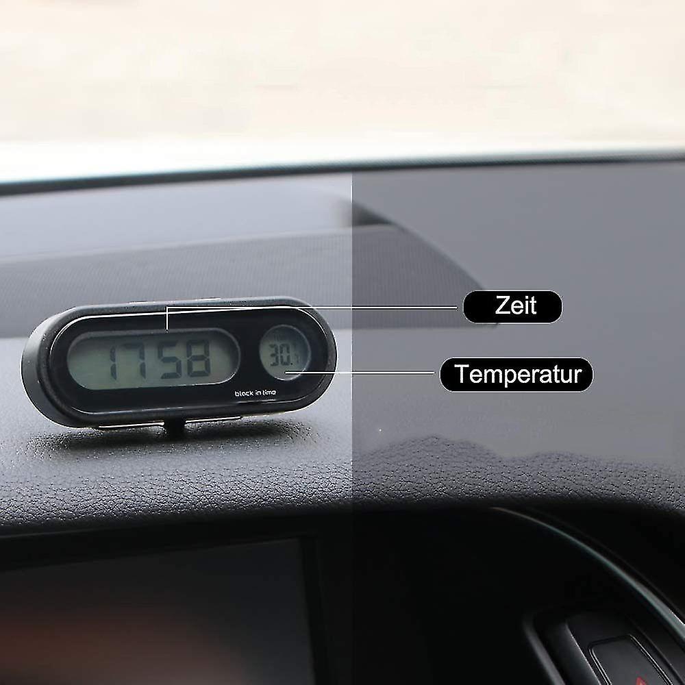 Car Clock, Car Digital Clock With Thermometer Mini Vehicle Dashboard ...