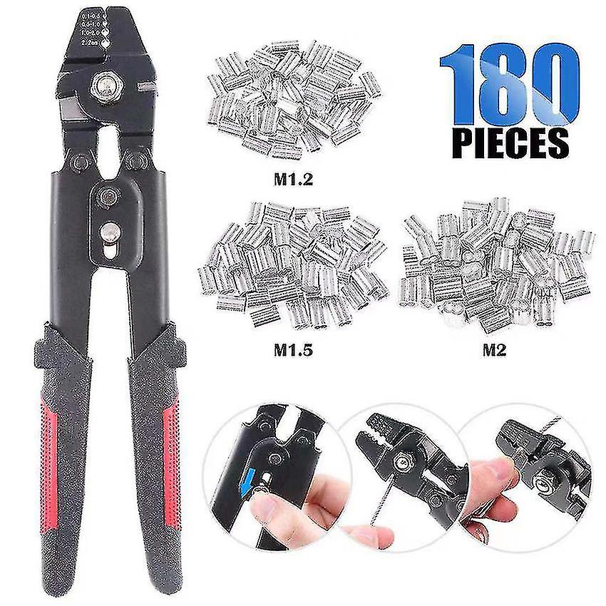 Glarks Up To 2.2mm Wire Rope Crimping Tool Wire Rope Swager Crimper ...