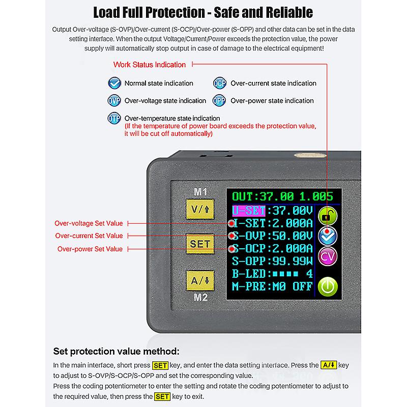 DPH5005 Programmable Digital Control Power Supply Module LCD Voltmeter ...