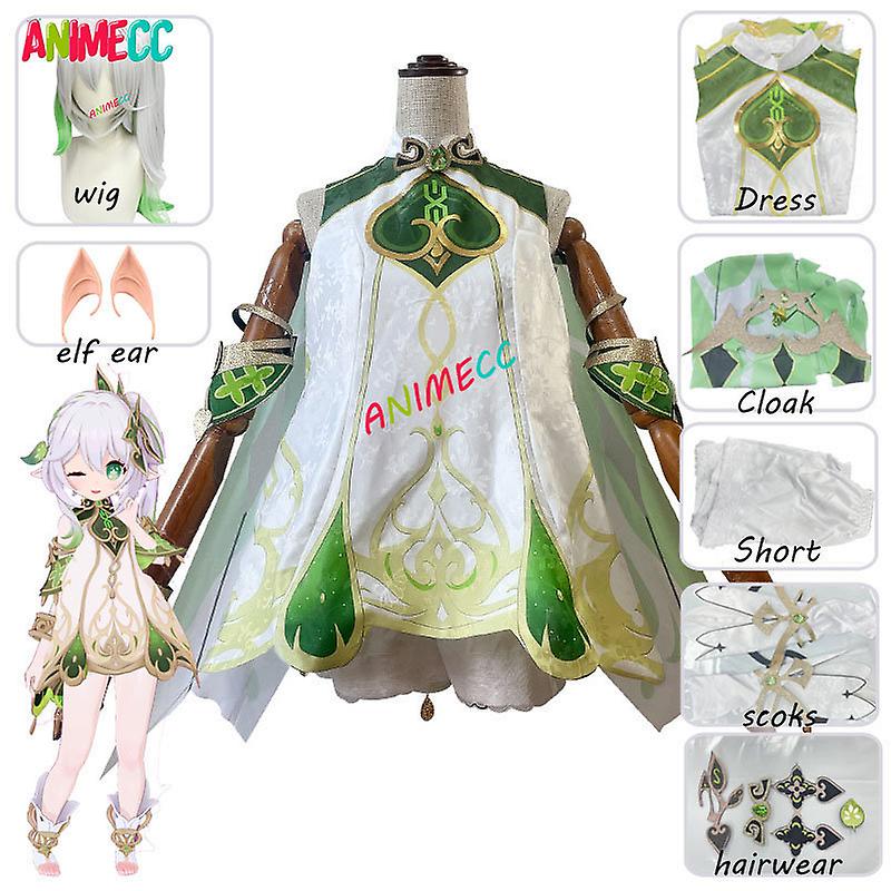 Game Genshin Impact Nahida Cosplay Costume Wig Lesser Lord Kusanali ...