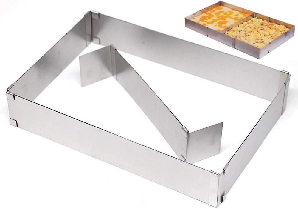 Set of 2 Rectangular Adjustable Stainless Steel Baking Frames for Small ...