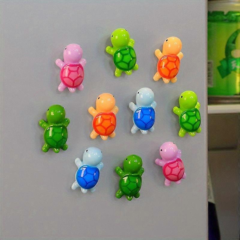 5/10pcs Oval-Shaped Cartoon Turtle Refrigerator Magnets - Adorable ...