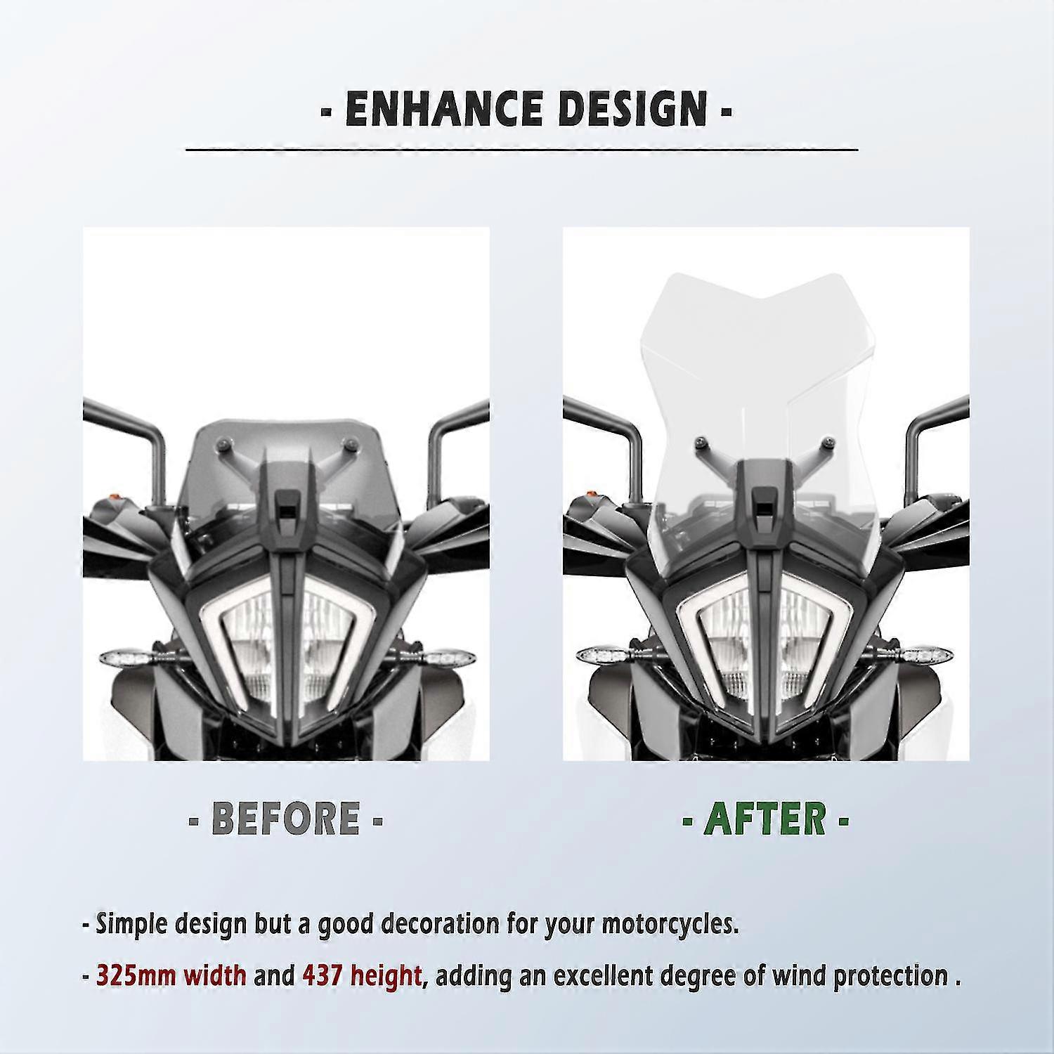 Exquisite Motorcycle Front Screen Wind Shield Accessories For Ktm 390 ...