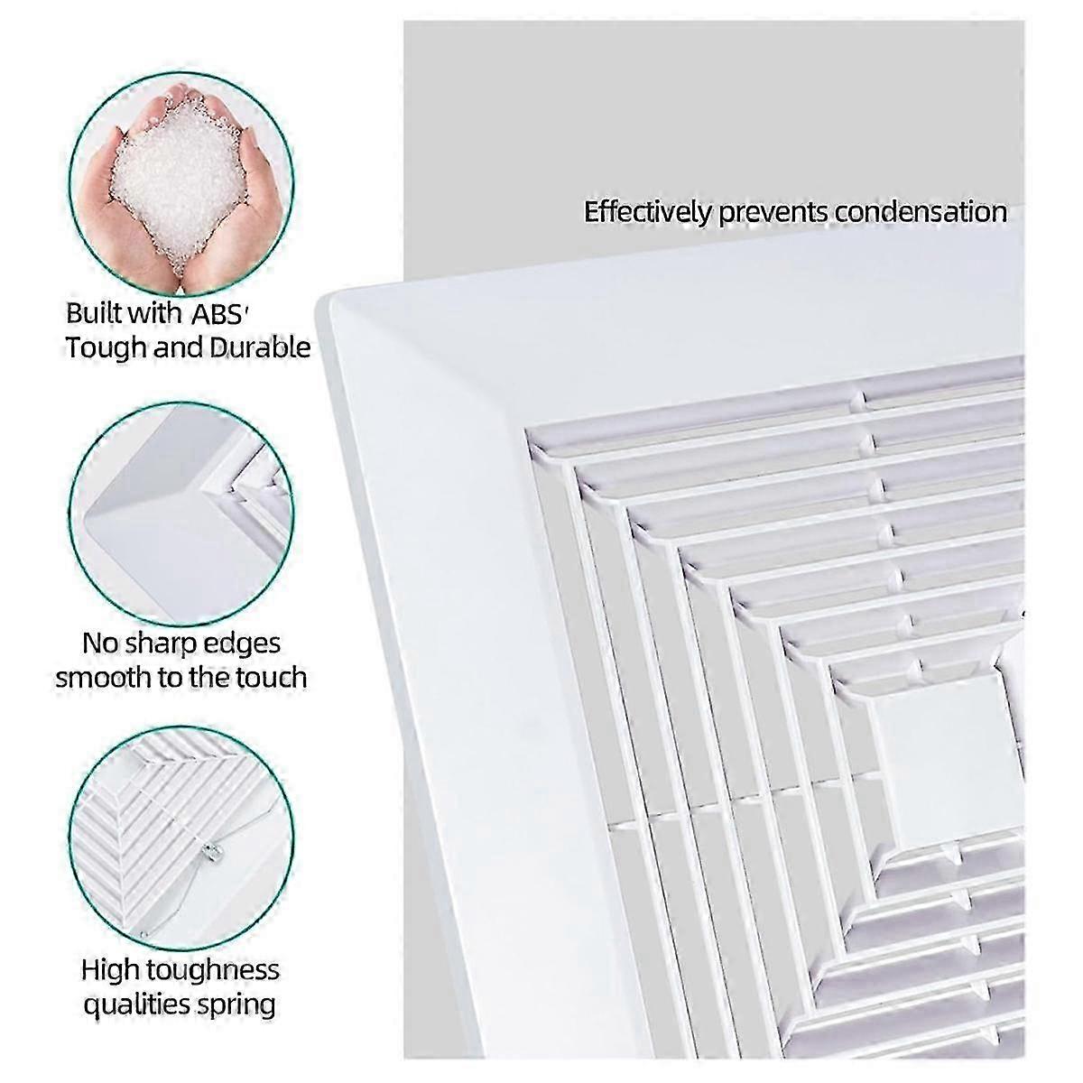 Bathroom Exhaust Fan Cover with Springs Replacement Parts for Square ...