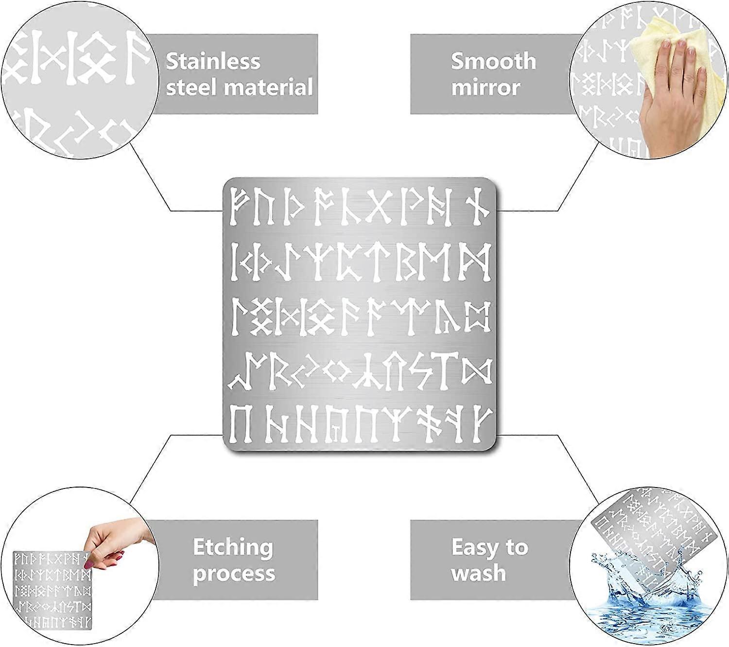 Metal Runes Stainless Steel Ancient Alphabet Elder Futhark Plantillas ...