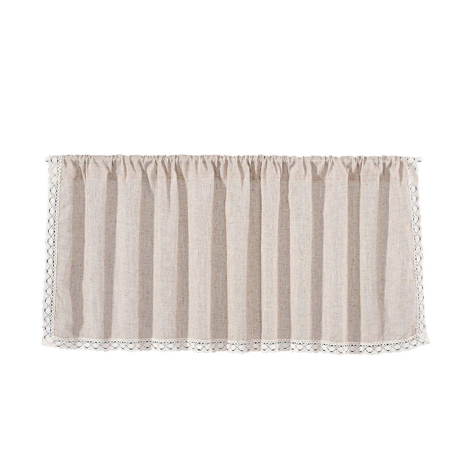 Valance Curtains For Kitchen - Window Light Blocking Short Rod Pocket ...