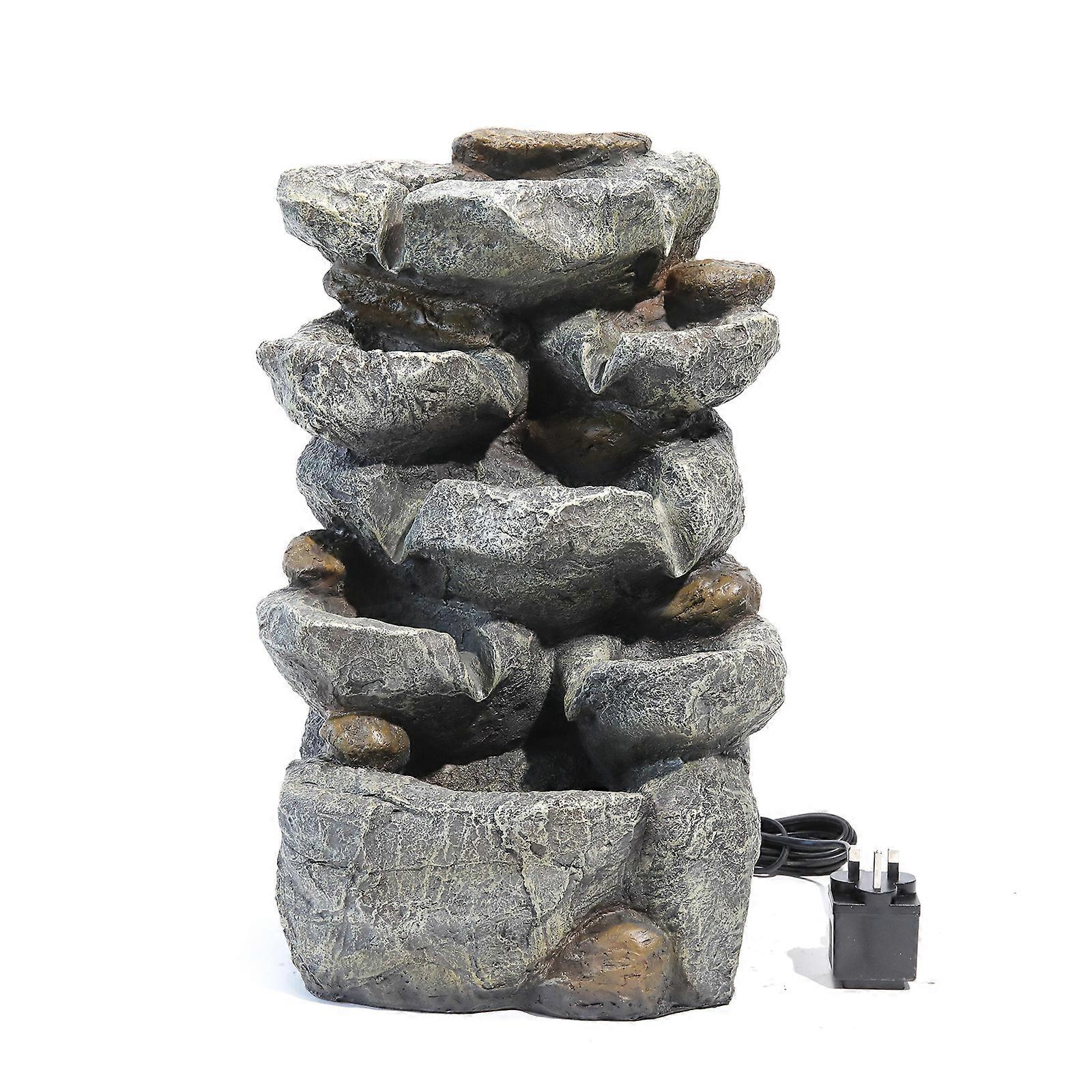 LED Waterfall Rockery Garden Decor Fountain Water Feature | Fruugo UK