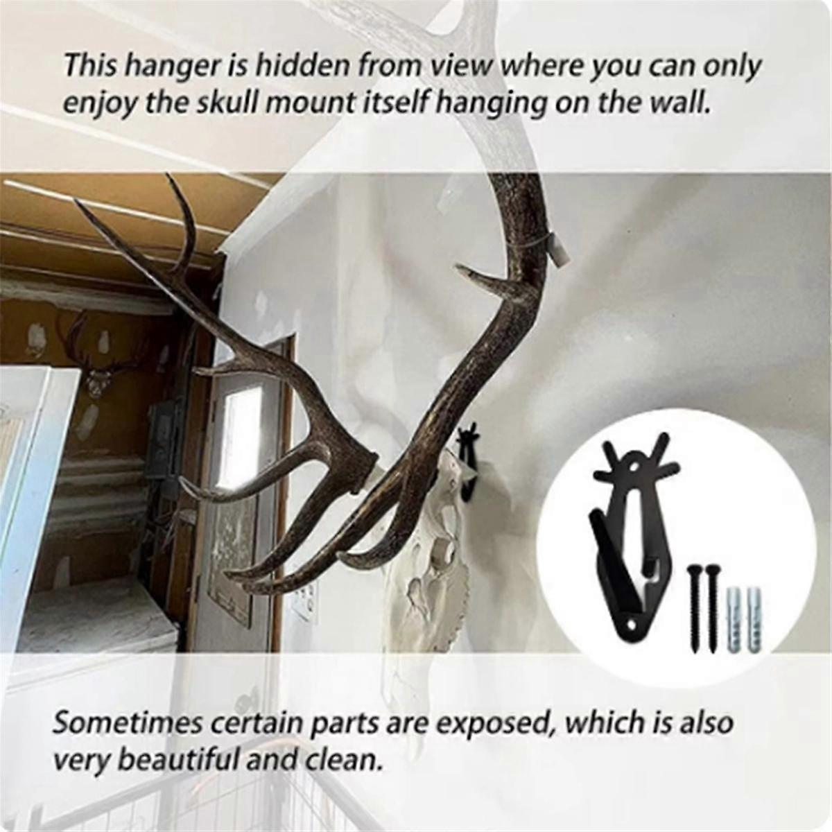 European Mount Skull Hanger Deer Skull Mount Metal Wall Mount Animal ...