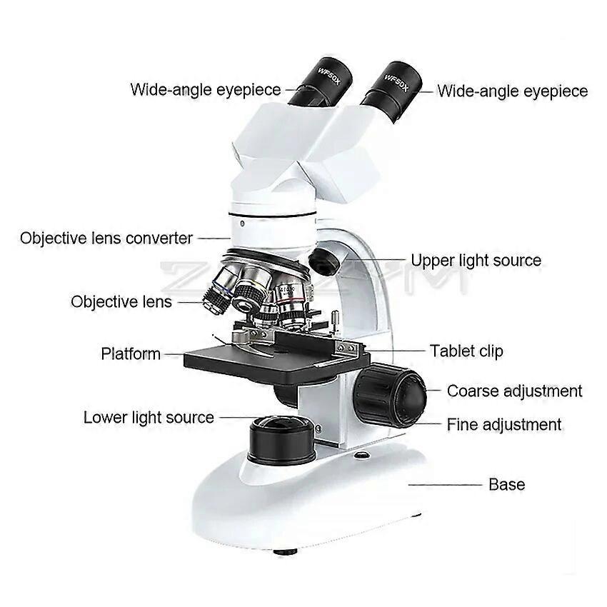 Zoom 6000X-20000X Biological HD Microscope Digital LED Lab Compound ...