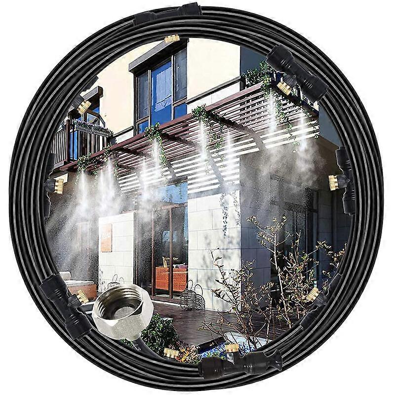 Outdoor Fogger, 9M Patio Fogger with 11 Fogger Nozzles + 1 Adapter ...